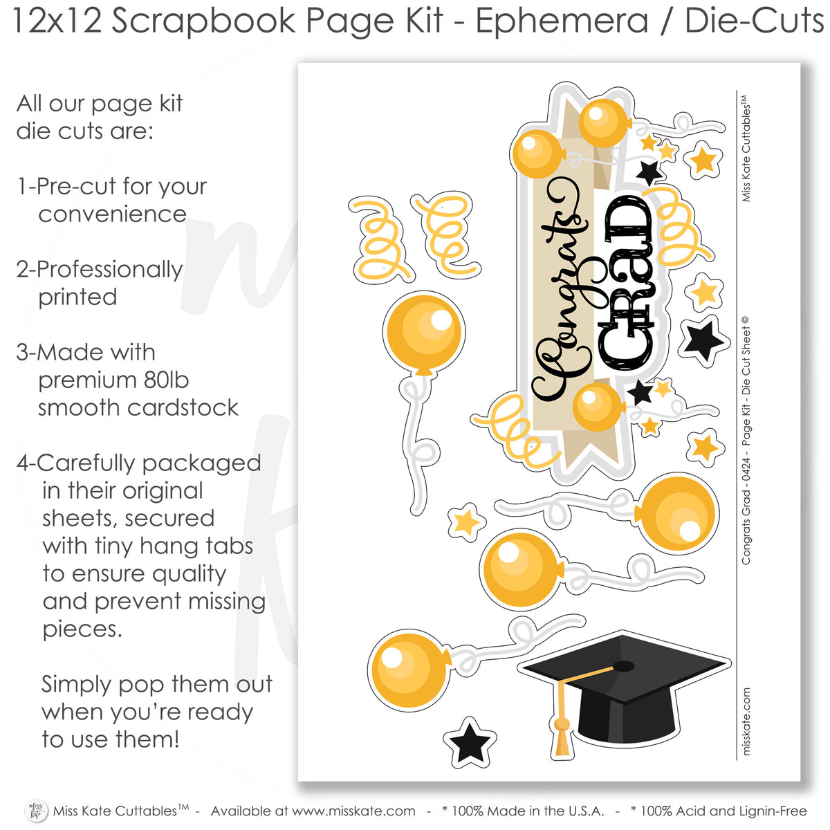 Congrats Grad - 12x12 Scrapbook Page Kit | Give Your Memories a Home ...