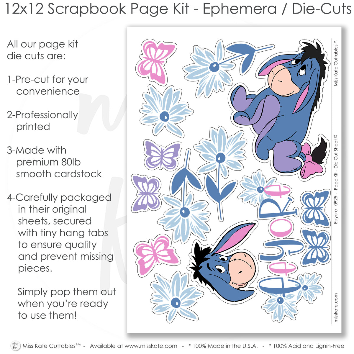 Eeyore - 12x12 Scrapbook Page Kit | Give Your Memories a Home – MISS KATE