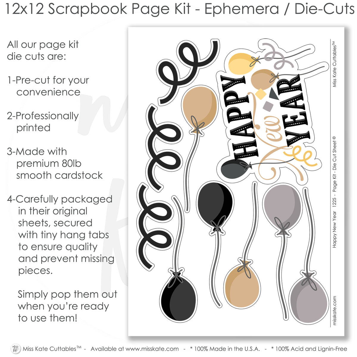 Happy New Year - 12x12 Scrapbook Page Kit | Give Your Memories a Home ...