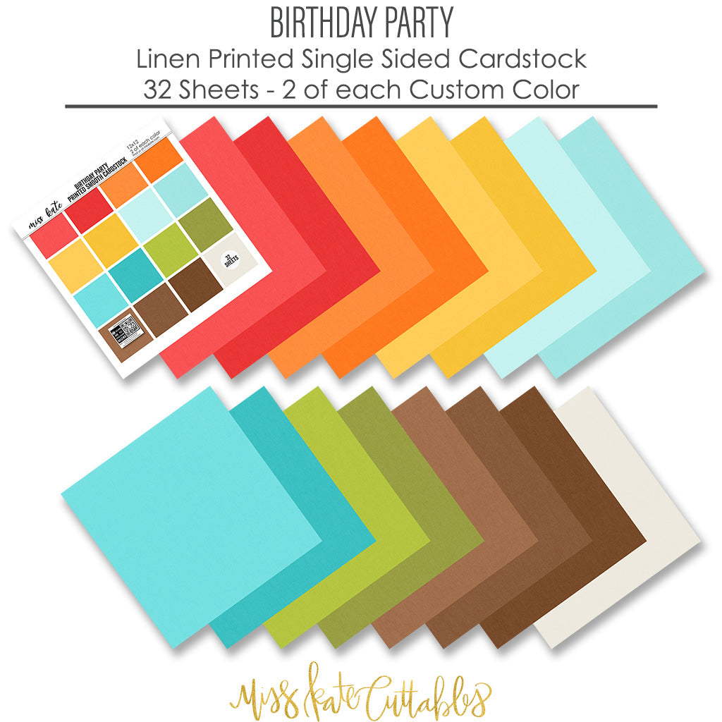 Birthday Party - Cardstock – MISS KATE