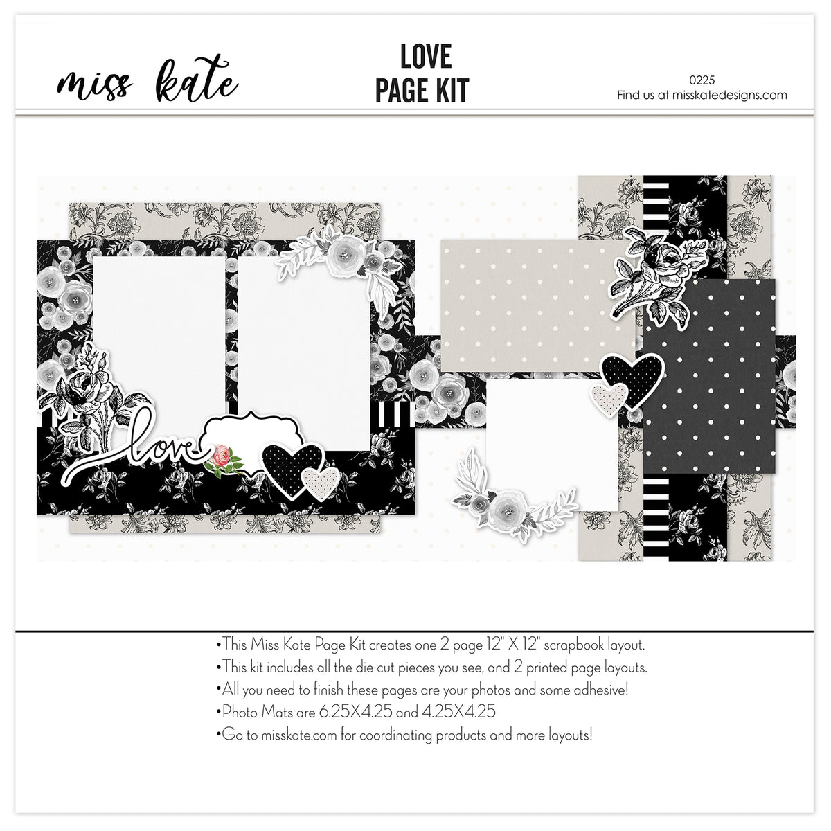 Love - Scrapbook Page Kit | Give Your Memories a Home – MISS KATE