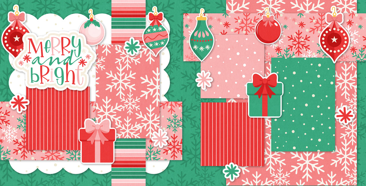 Merry and Bright - 12x12 Scrapbook Page Kit | Give Your Memories a Home ...