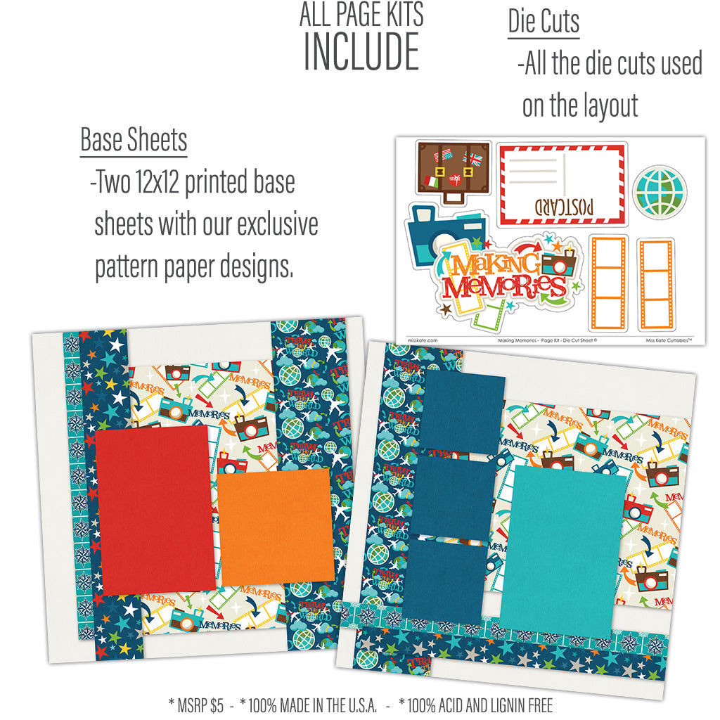 Making Memoies - Page Kit -by Miss Kate Cuttables – MISS KATE