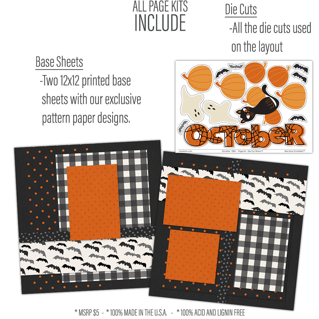 October - Scrapbook Page Kit-by Miss Kate Cuttables – MISS KATE