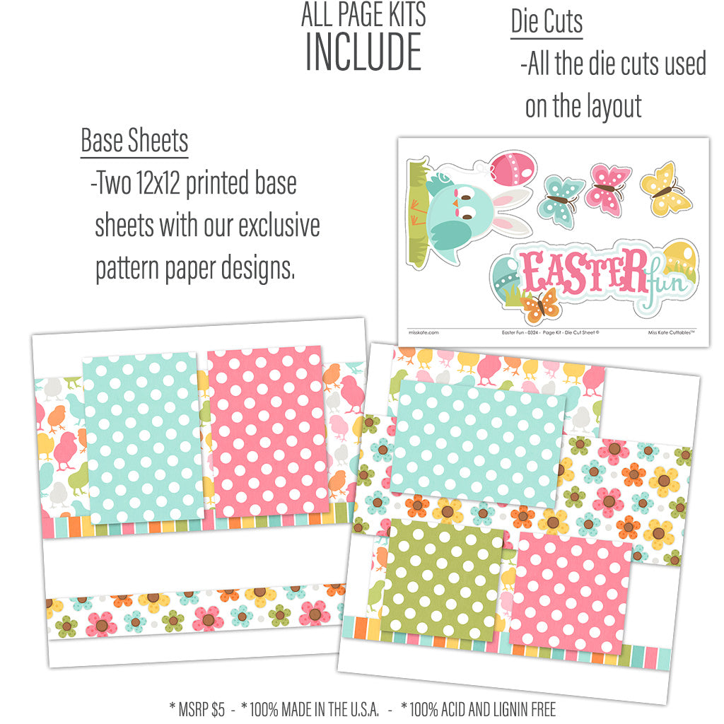Easter Fun - Scrapbook Page Kit-by Miss Kate Cuttables – MISS KATE