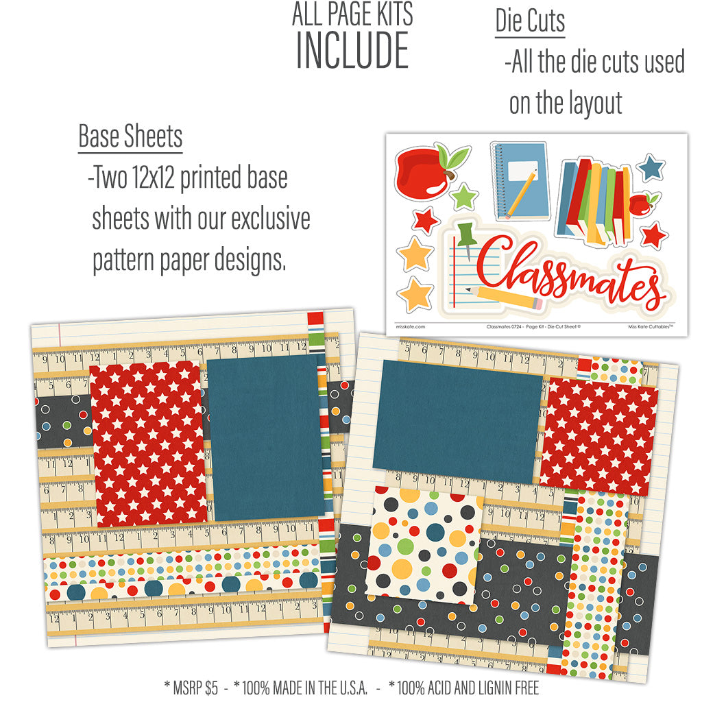 Classmates- Scrapbook Page Kit-by Miss Kate Cuttables – MISS KATE