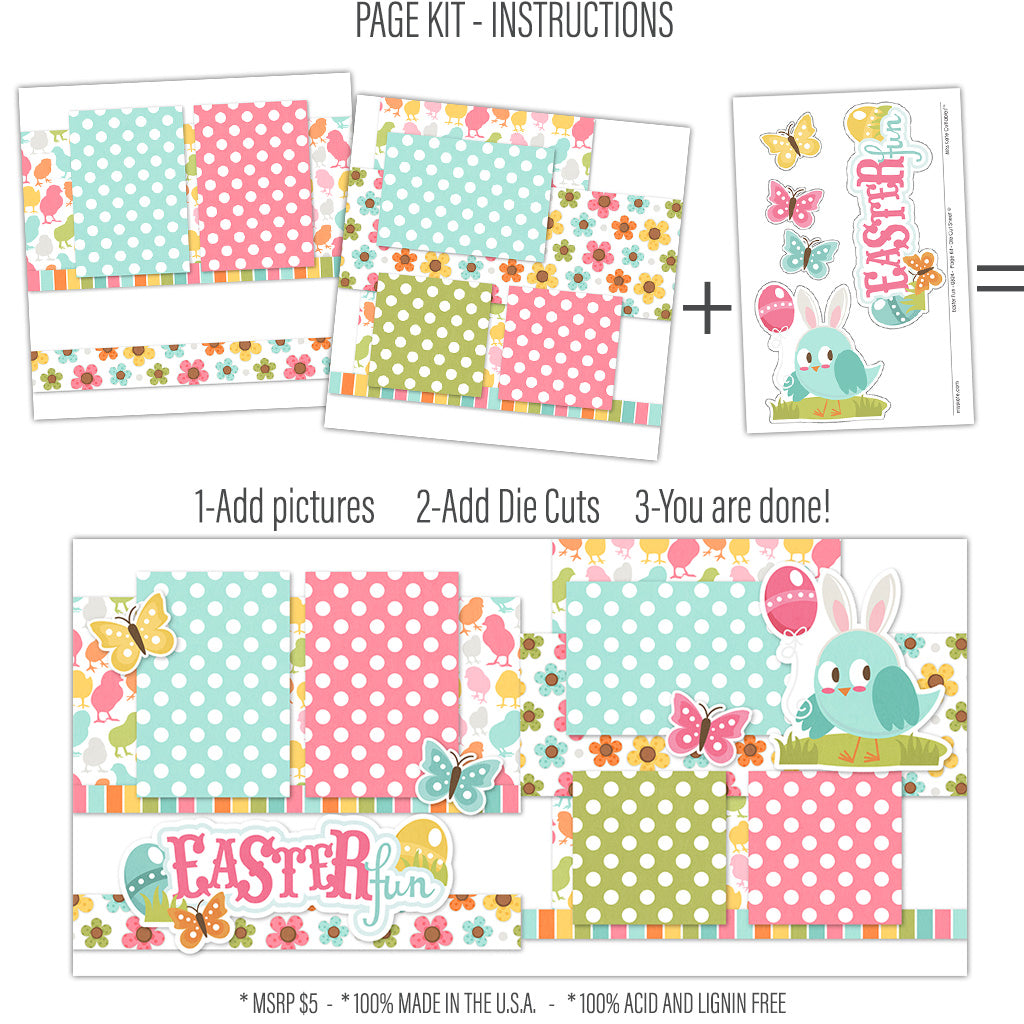 Easter Fun - Scrapbook Page Kit-by Miss Kate Cuttables – MISS KATE