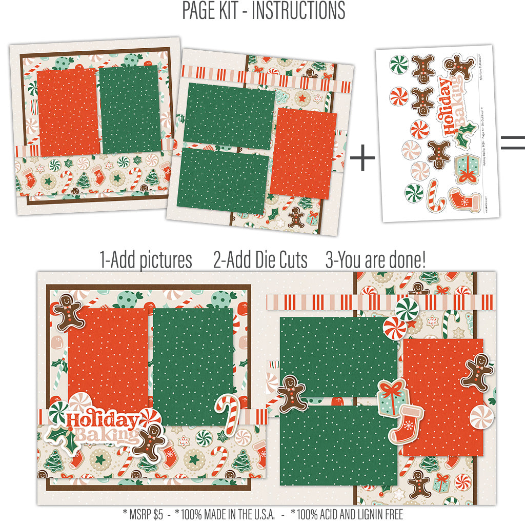 Holiday Baking - Scrapbook Page Kit-by Miss Kate Cuttables – MISS KATE