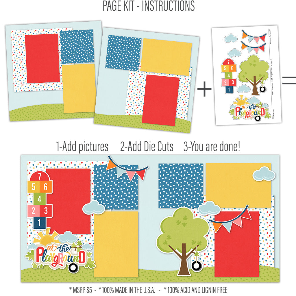 At the Playground - Scrapbook Page Kit-by Miss Kate Cuttables – MISS KATE