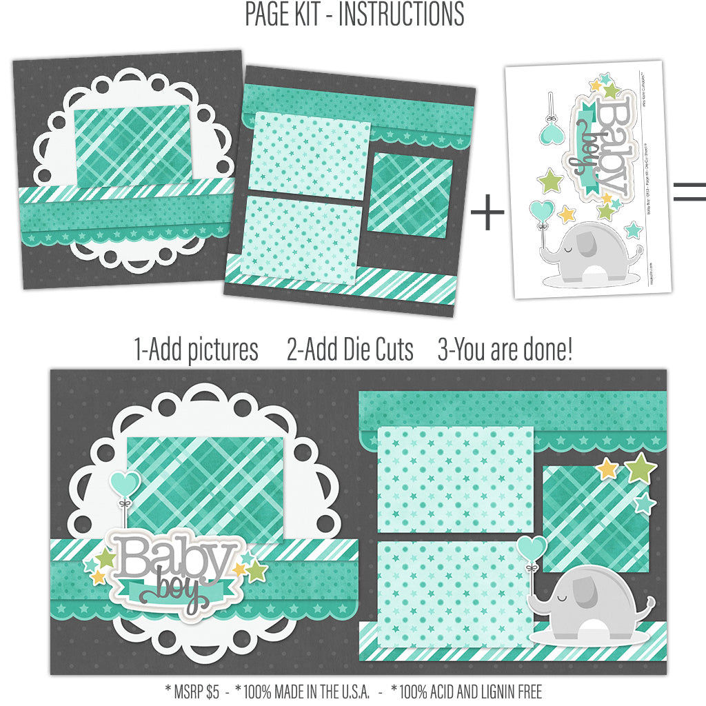 Baby Boy - Page Kit -by Miss Kate Cuttables – MISS KATE