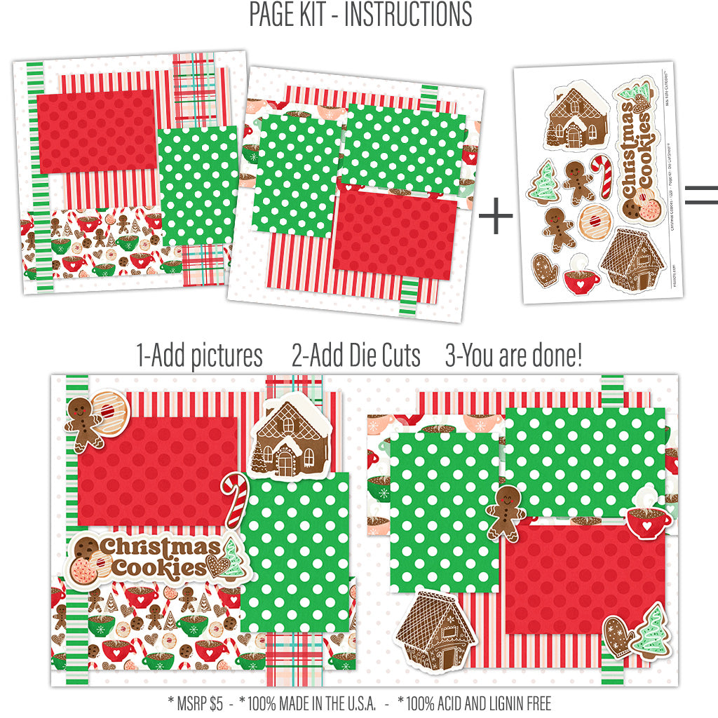 Christmas Cookies-Scrapbook Page Kit-by Miss Kate Cuttables – MISS KATE