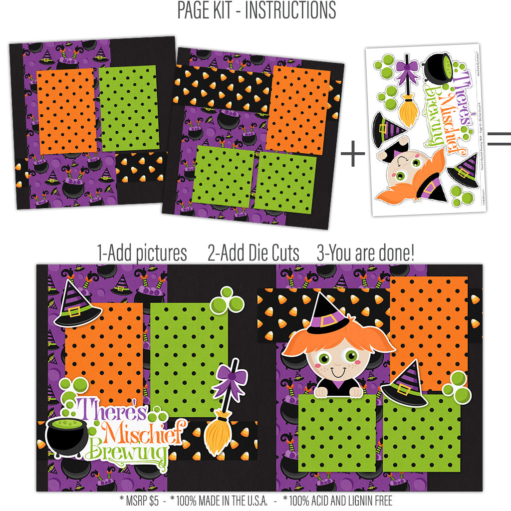 There's Mischief Brewing - Scrapbook Page Kit-by Miss Kate Cuttables ...