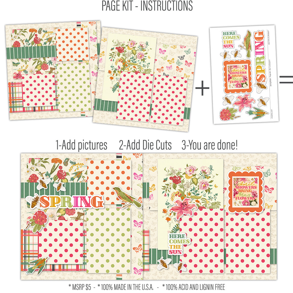 Spring - Scrapbook Page Kit-by Miss Kate Cuttables – MISS KATE