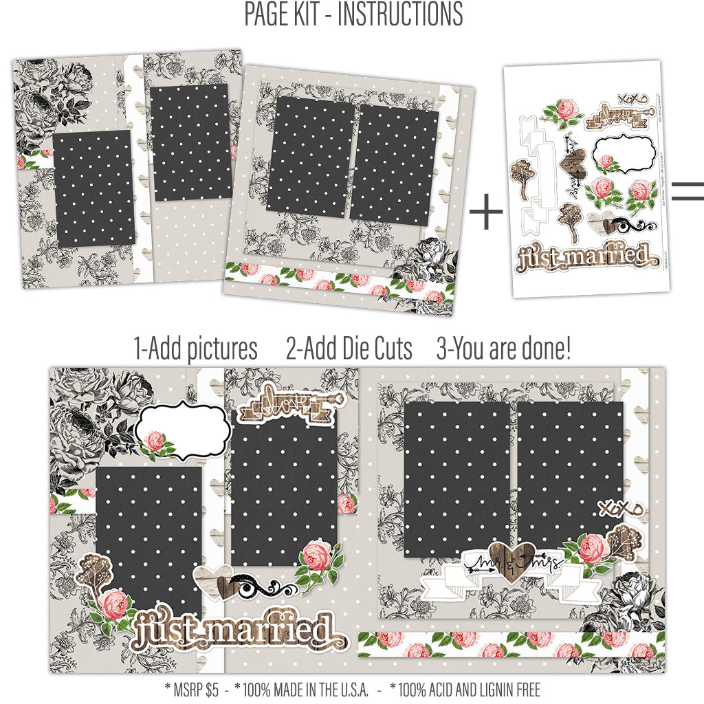 Just Married - Page Kit -by Miss Kate Cuttables – MISS KATE