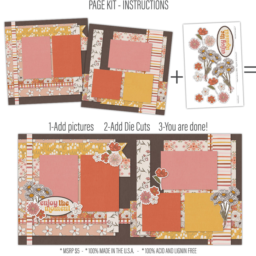 Enjoy the Moment - Scrapbook Page Kit-by Miss Kate Cuttables – MISS KATE