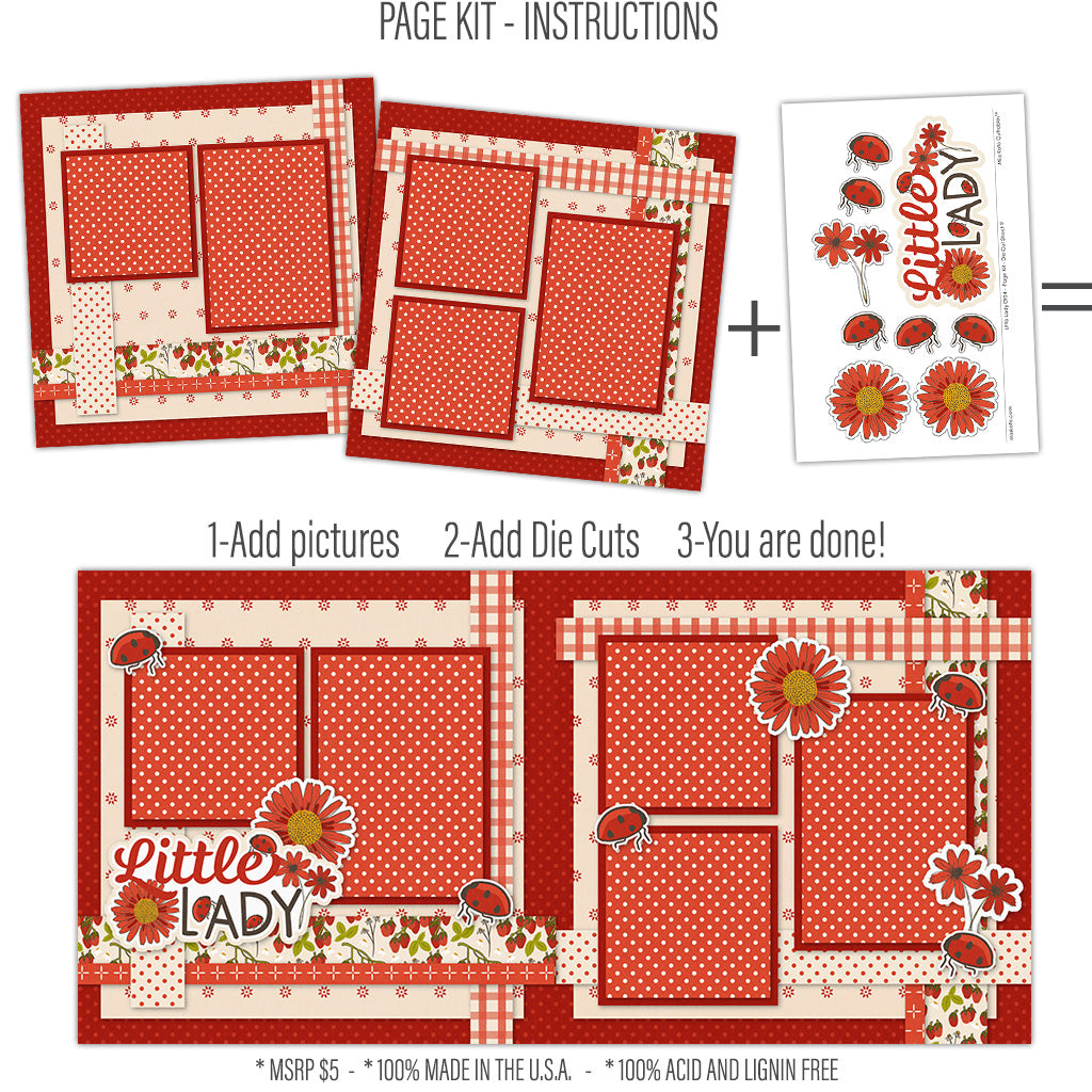 Little Lady - Scrapbook Page Kit-by Miss Kate Cuttables – MISS KATE