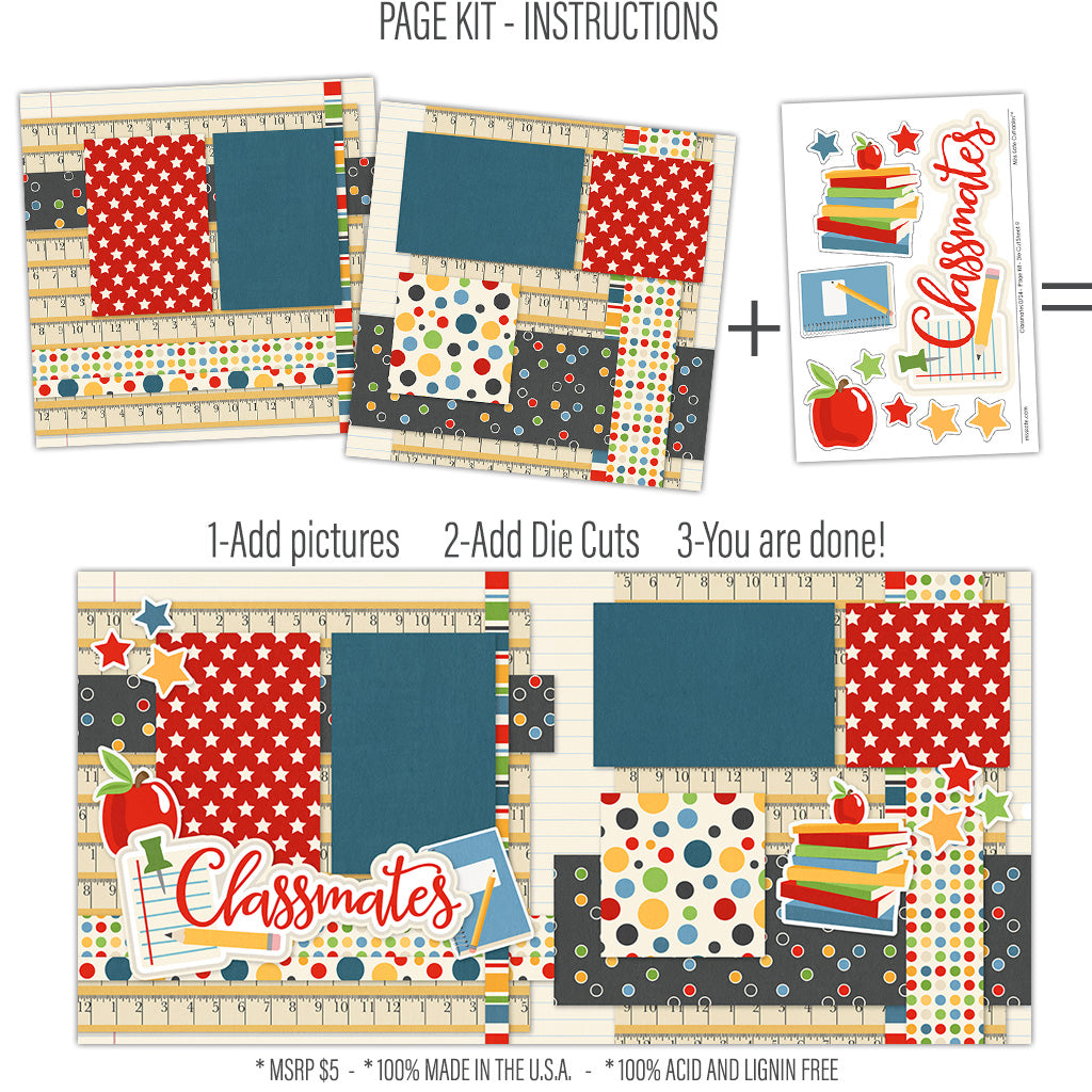 Classmates- Scrapbook Page Kit-by Miss Kate Cuttables – MISS KATE