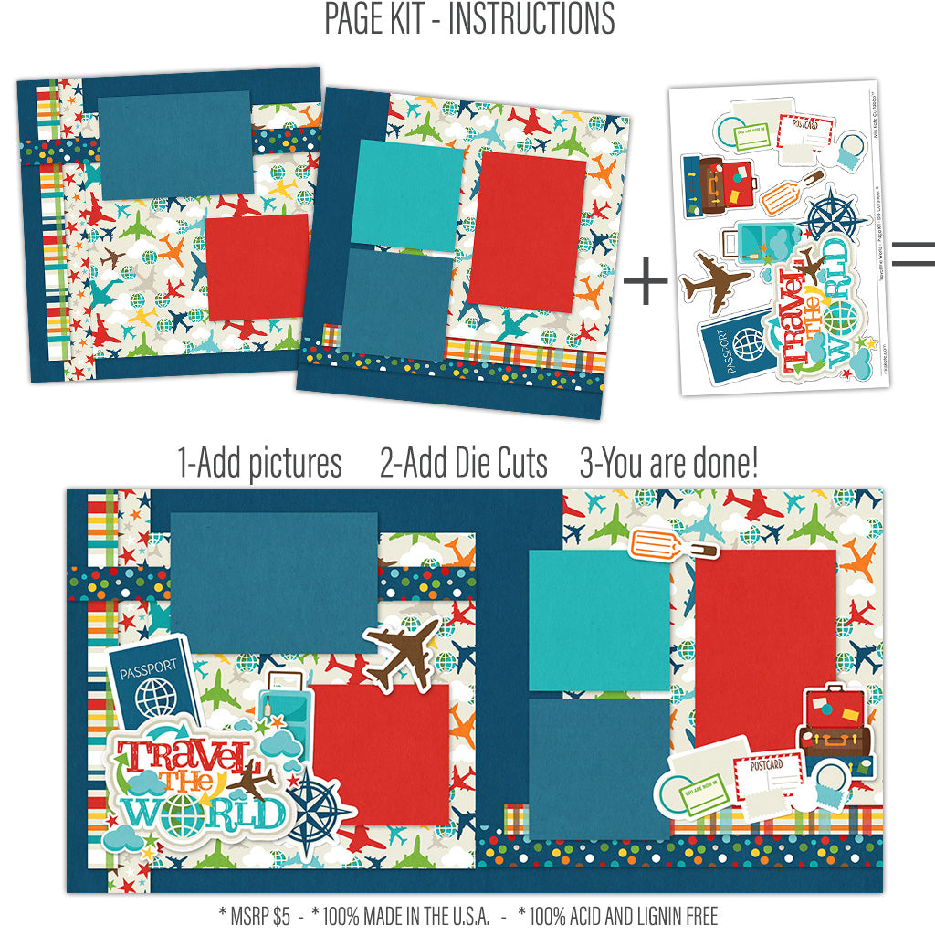 Travel the World - Page Kit -by Miss Kate Cuttables – MISS KATE