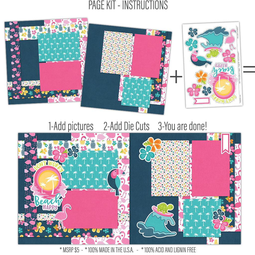Don't Worry Beach Happy - Page Kit -by Miss Kate Cuttables – MISS KATE