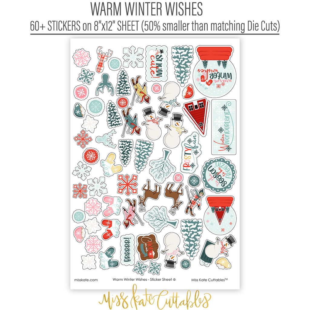 Warm Winter Wishes Stickers - Ephemera Scrapbooking Cards & Crafts ...