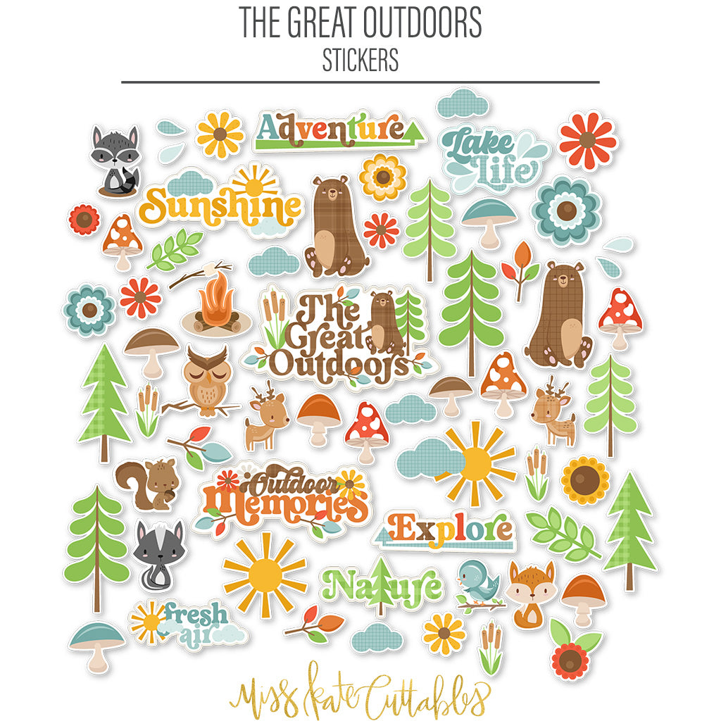 The Great Outdoors Scrapbook Paper & Sticker Kit – MISS KATE