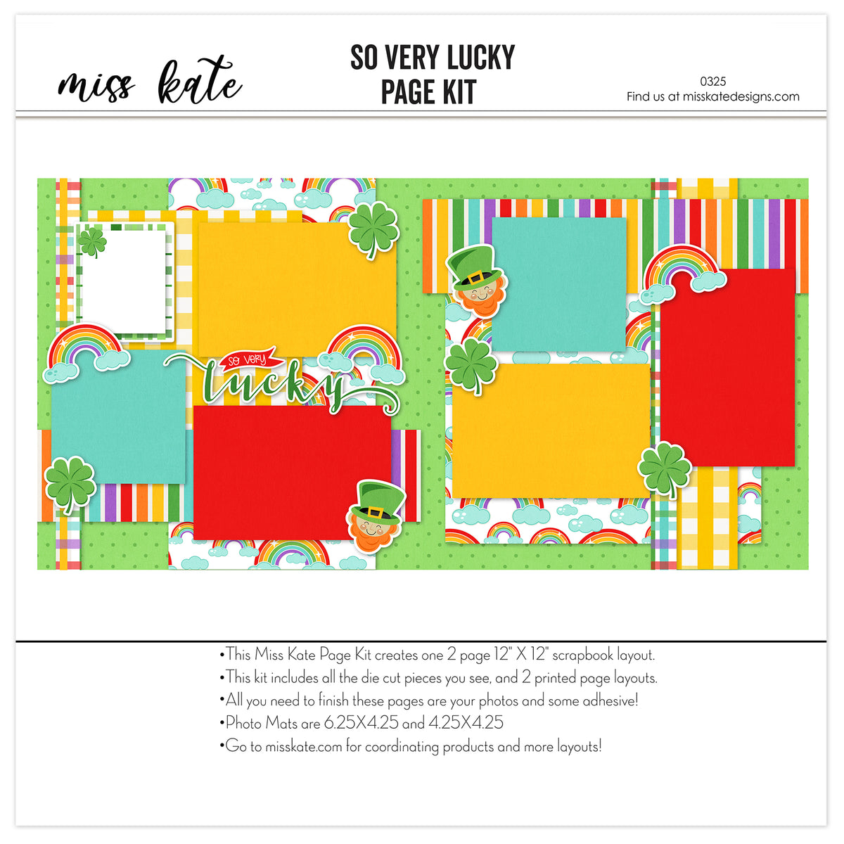 So Very Lucky - Scrapbook Page Kit | Give Your Memories a Home – MISS KATE