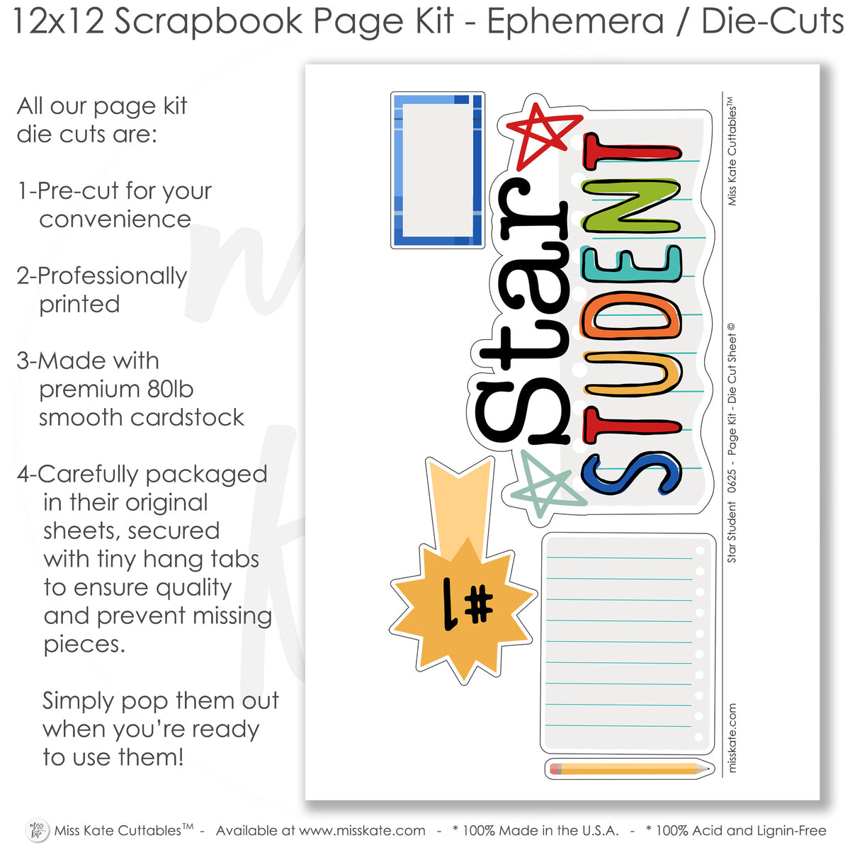 Star Student - 12x12 Scrapbook Page Kit | Give Your Memories a Home ...
