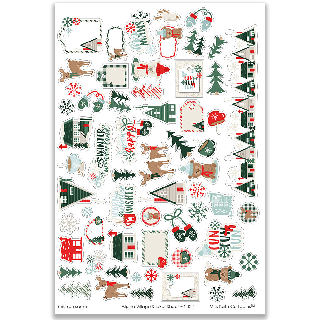 Alpine Village Winter Scrapbook Paper & Sticker Kit – MISS KATE