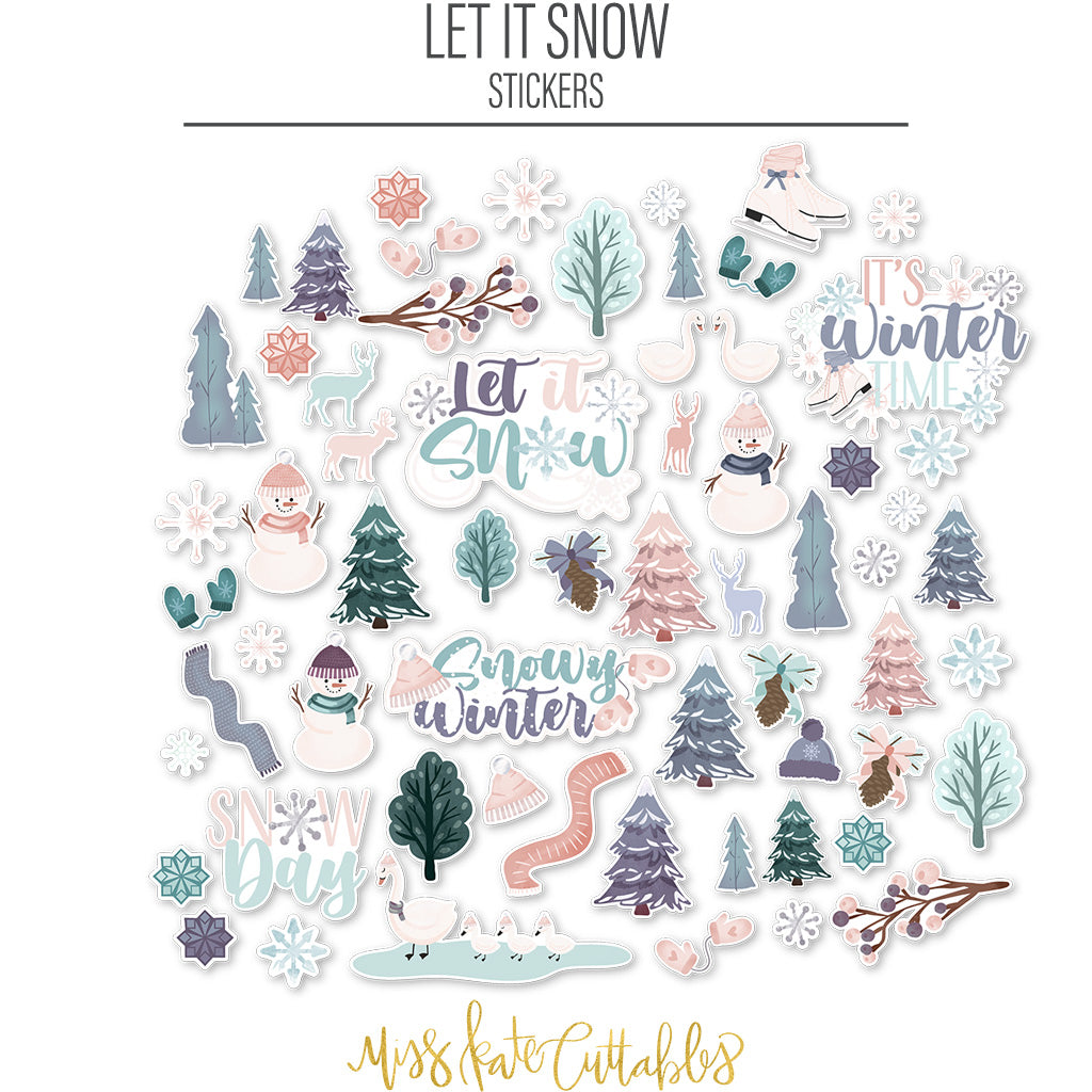 Let it Snow - Stickers - Miss Kate Designs – MISS KATE