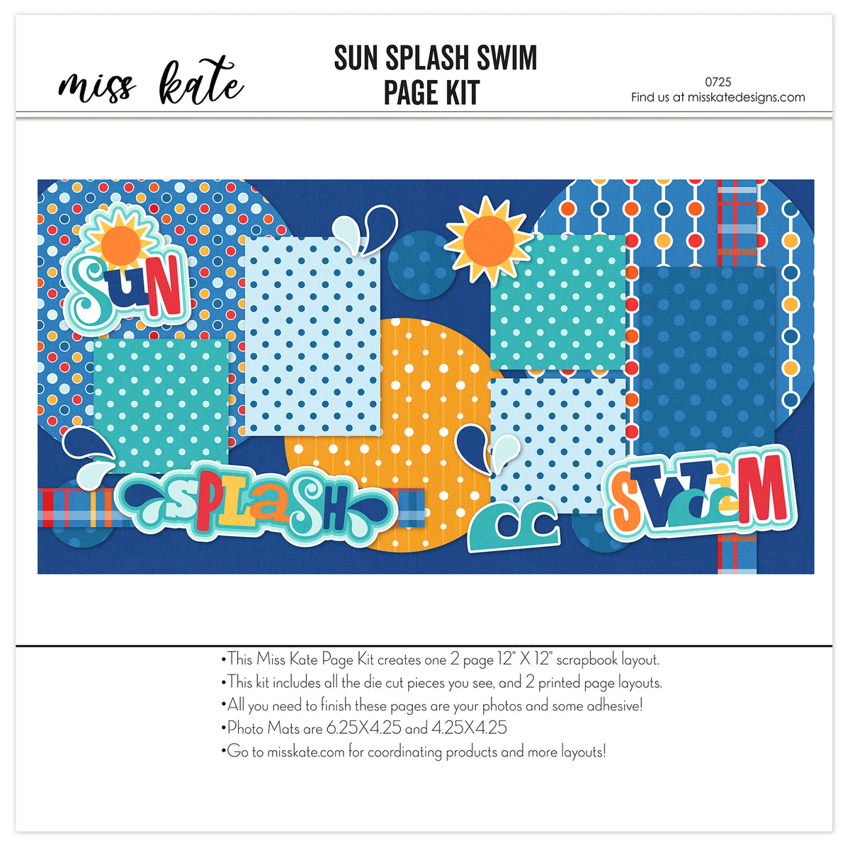 Sun Splash Swim - 12x12 Scrapbook Page Kit | Give Your Memories a Home ...