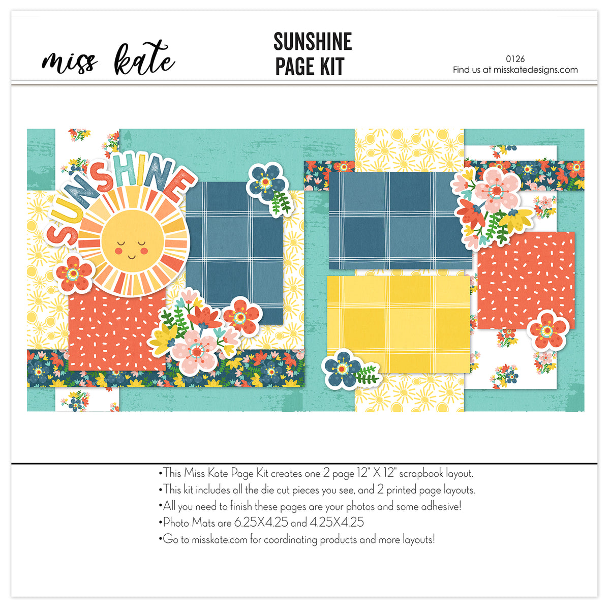 Sunshine - 12x12 Scrapbook Page Kit | Give Your Memories a Home – MISS KATE