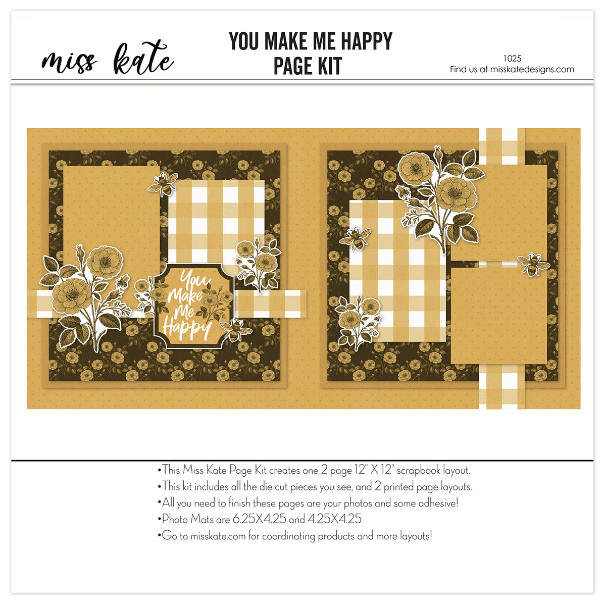 You Make Me Happy - 12x12 Scrapbook Page Kit | Give Your Memories a ...