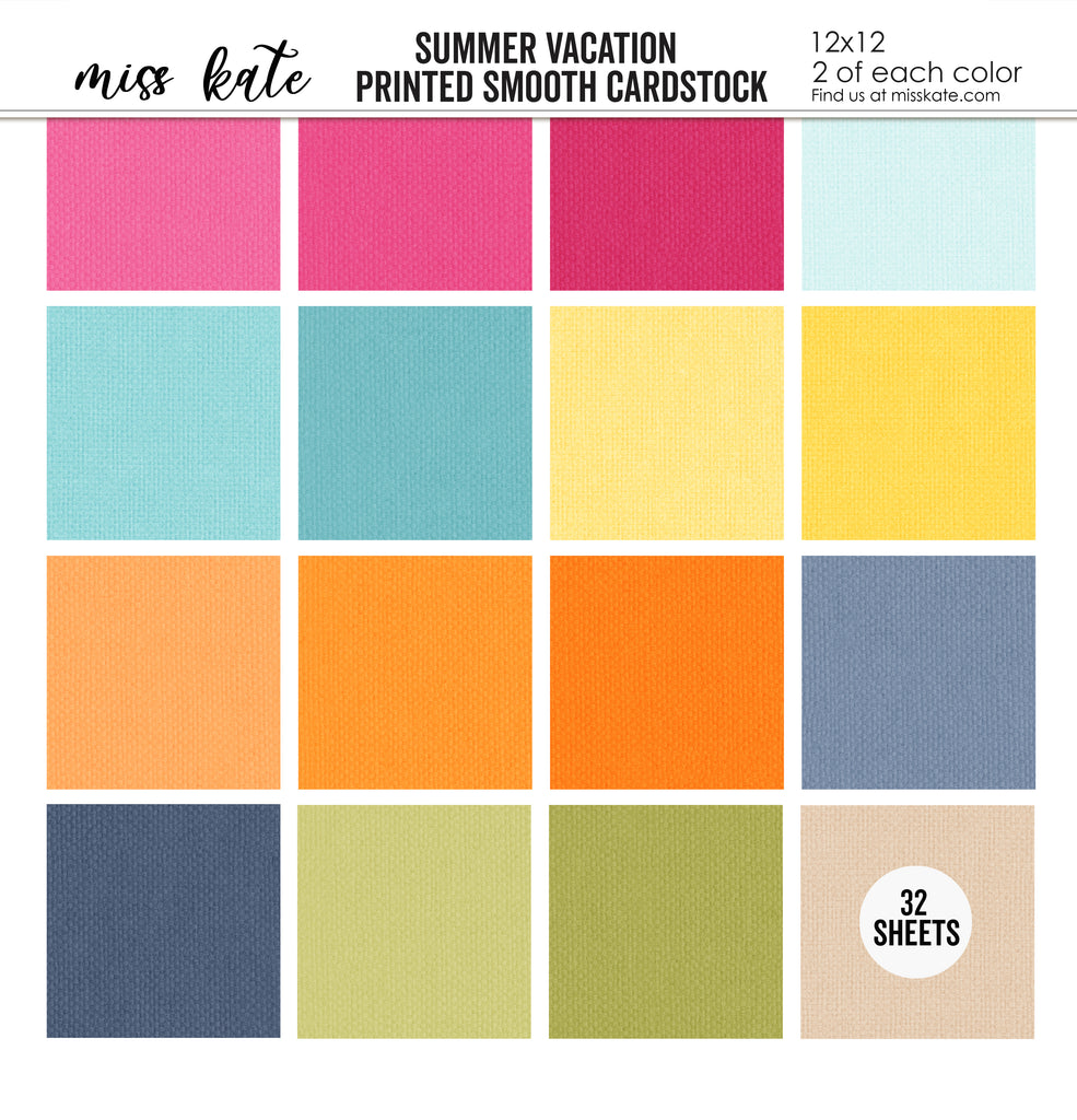 Summer Vacation - Cardstock – MISS KATE