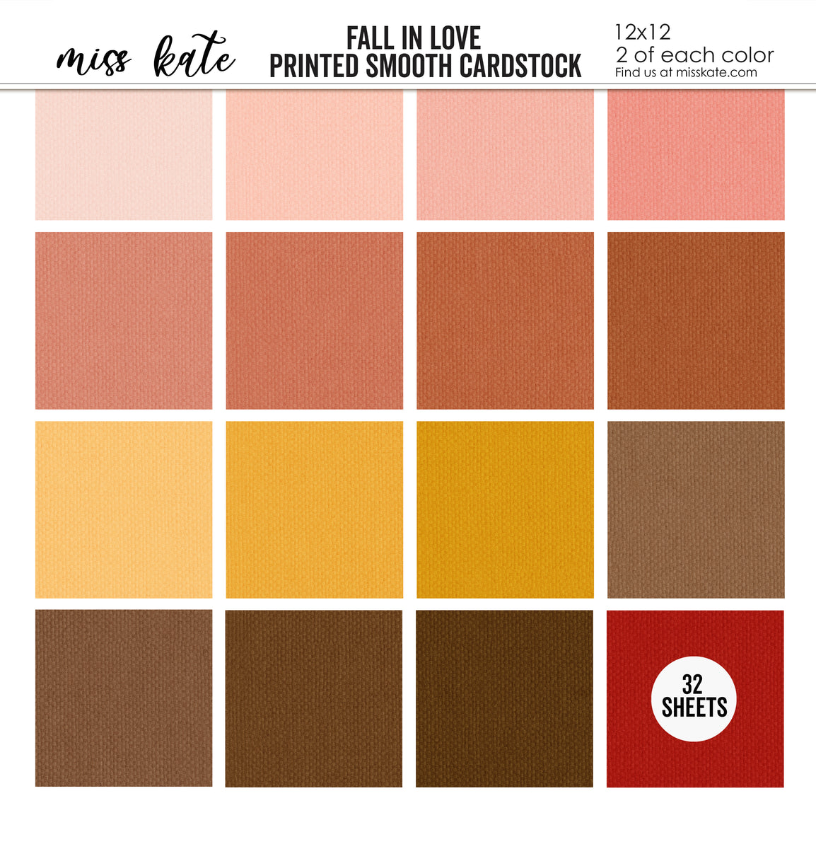 Fall in Love - Cardstock – MISS KATE