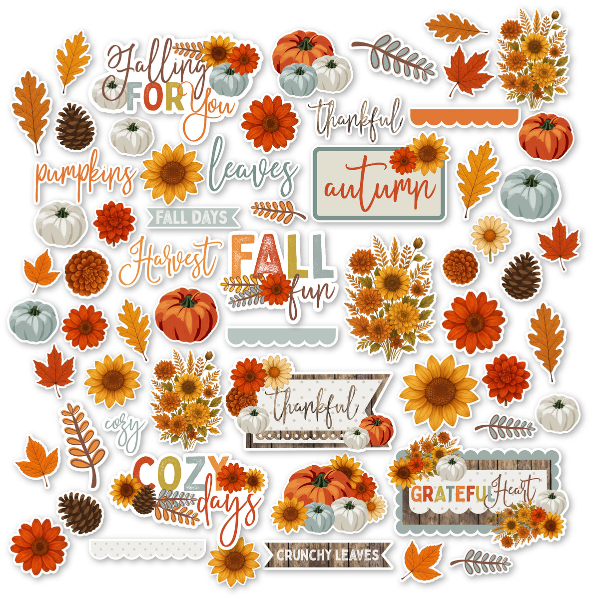 Fall Fun - 12x12 Scrapbook Paper & Sticker Kit – MISS KATE