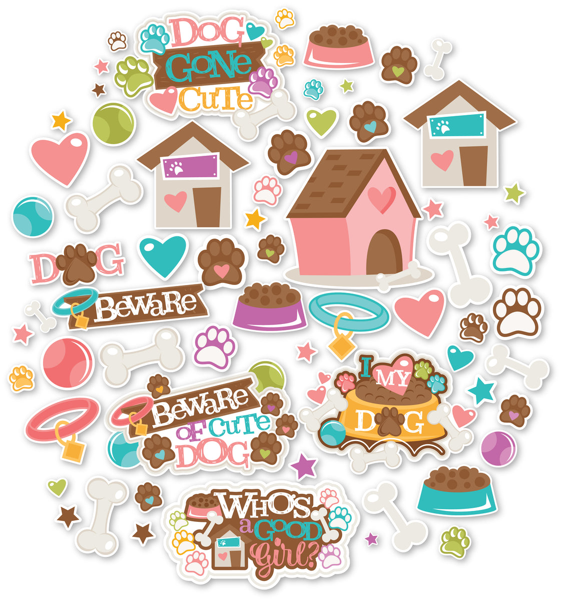 Dog Gone Cute - Scrapbook Die Cuts Die Cuts 60+ Pets – MISS KATE
