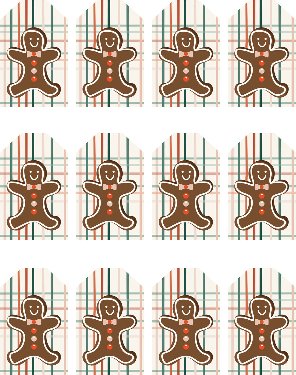 FREE Gingerbread Man Printable Gift Tags-Download Only – MISS KATE