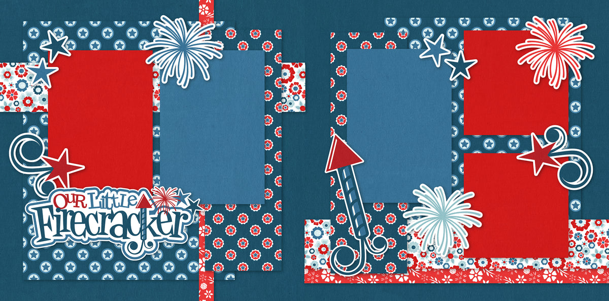 Our Little Firecracker- Scrapbook Page Kit-by Miss Kate Cuttables ...