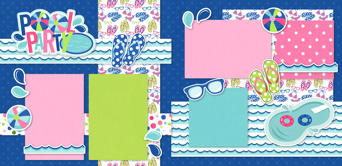 Pool Party - Scrapbook Page Kit-by Miss Kate Cuttables – MISS KATE