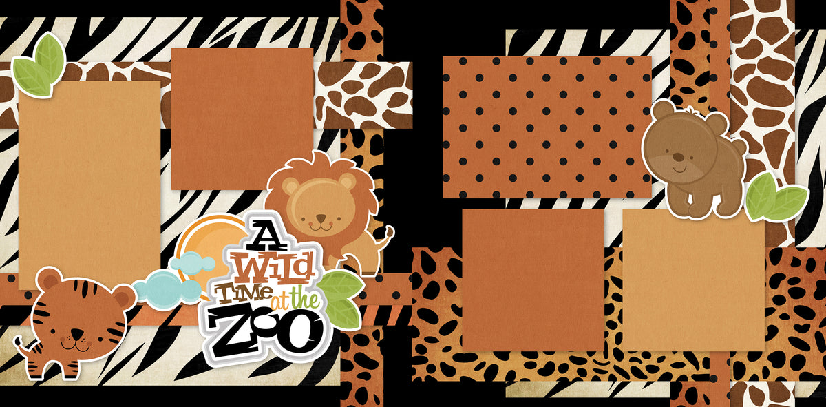 A Wild Time at the Zoo - Scrapbook Page Kit-by Miss Kate Cuttables ...