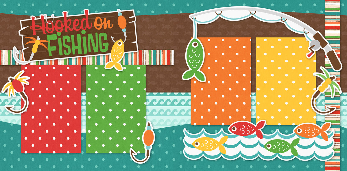 Hooked on Fishing - Scrapbook Page Kit-by Miss Kate Cuttables – MISS KATE