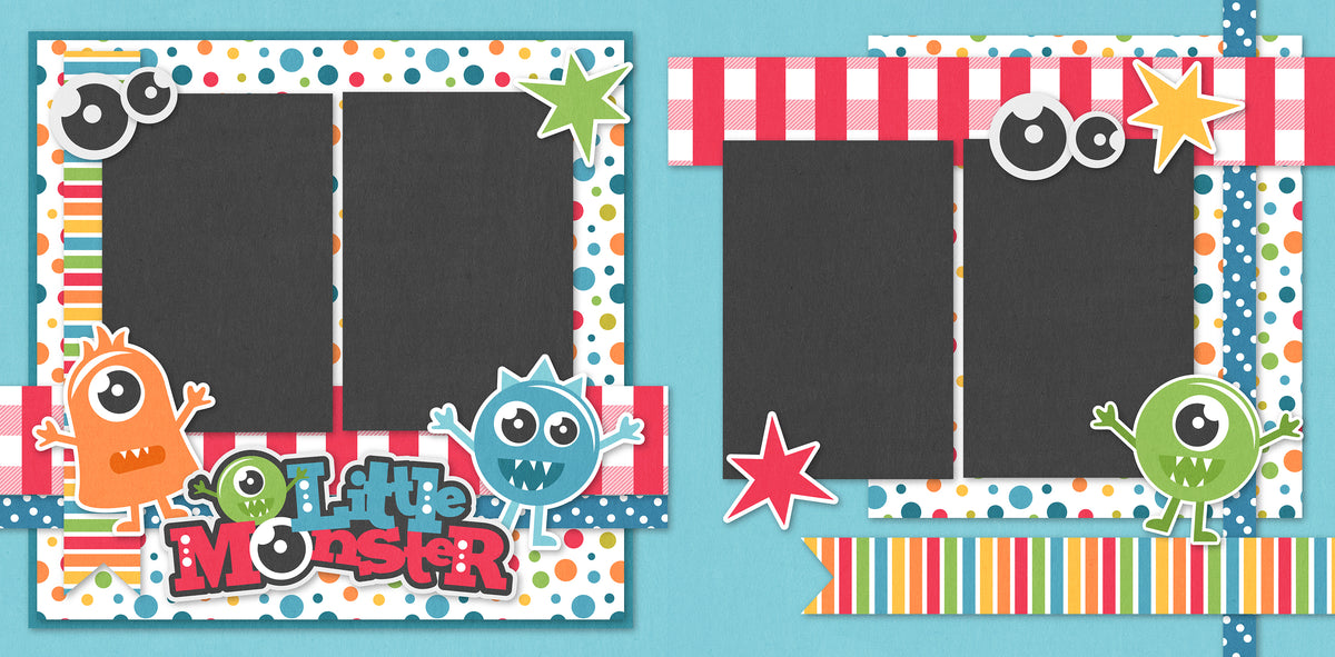 Little Monster - Scrapbook Page Kit-by Miss Kate Cuttables – MISS KATE