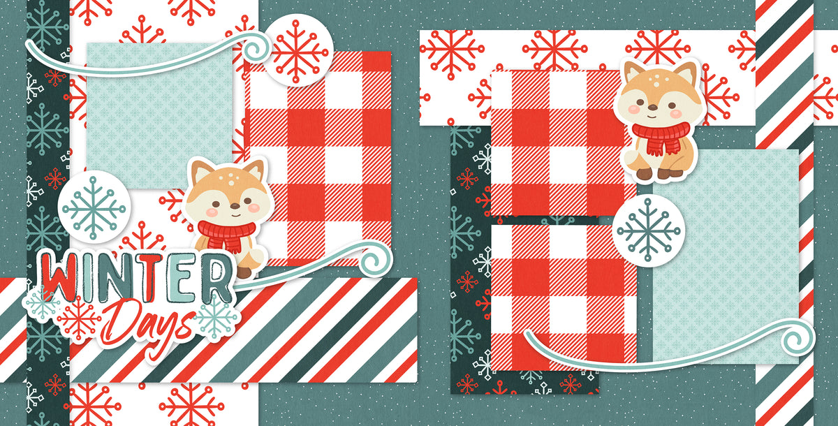 Winter Days - 12x12 Scrapbook Page Kit | Give Your Memories a Home ...
