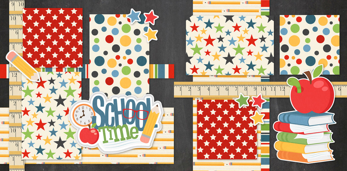 School Time - Scrapbook Page Kit-by Miss Kate Cuttables – MISS KATE