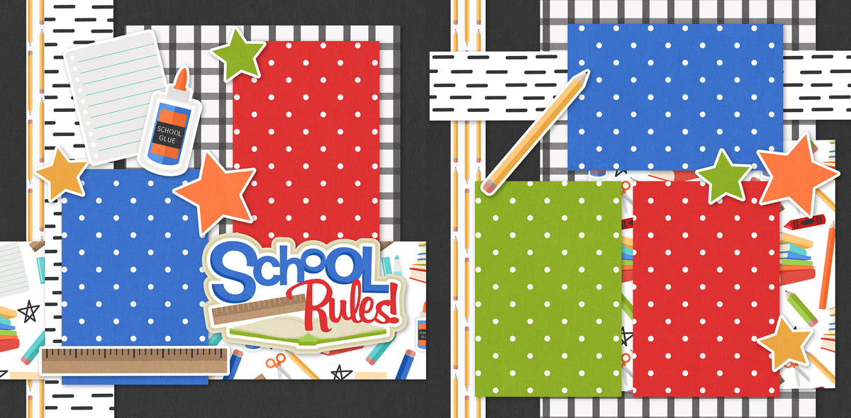 School Rules - Scrapbook Page Kit-by Miss Kate Cuttables – MISS KATE