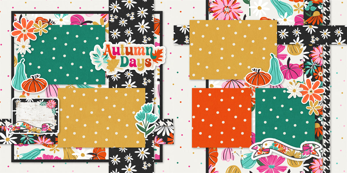 Autumn Days - Scrapbook Page Kit-by Miss Kate Cuttables – MISS KATE