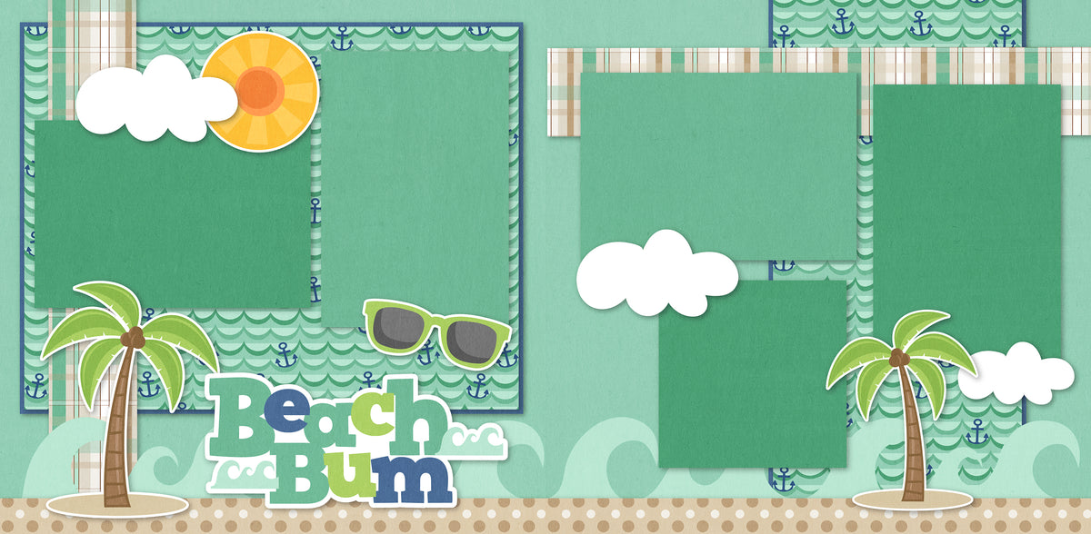 Beach Bum - Scrapbook Page Kit-by Miss Kate Cuttables – MISS KATE