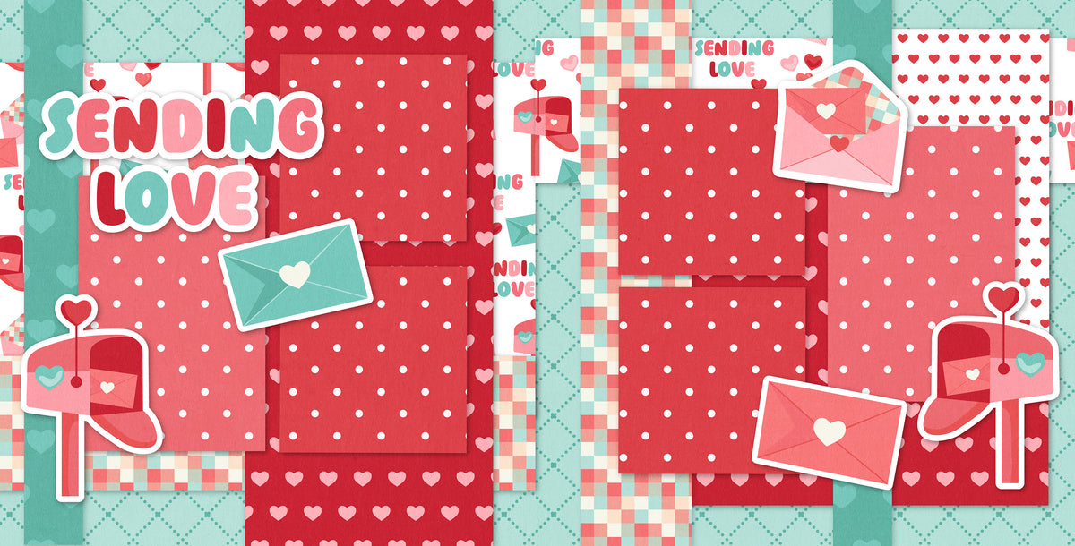 Sending Love - 12x12 Scrapbook Page Kit | Give Your Memories a Home ...