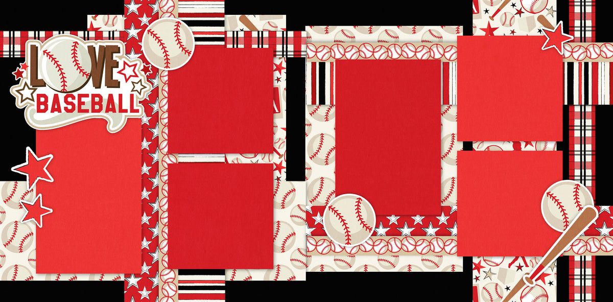 Love Baseball - Scrapbook Page Kit-by Miss Kate Cuttables – MISS KATE
