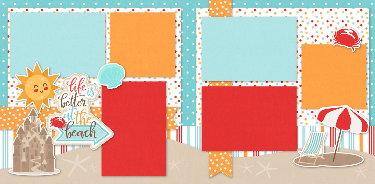 Life is Better at the Beach - Scrapbook Page Kit-by Miss Kate Cuttables ...